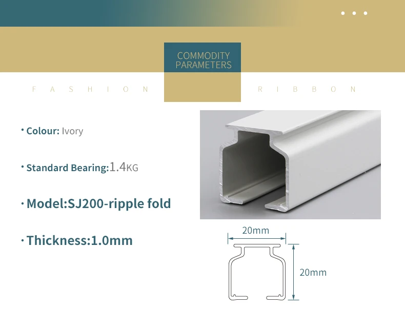 Aluminum Ceiling Sliding Double Ripple Fold Wave Shape Curtain Rail ...