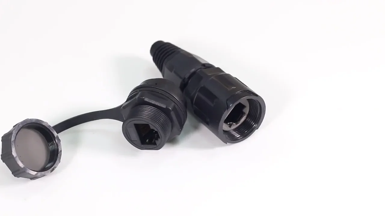 Ip67 Waterproof Industrial Cat6 Stp Rj45 Bulkhead Couplers Quick Rj45 ...