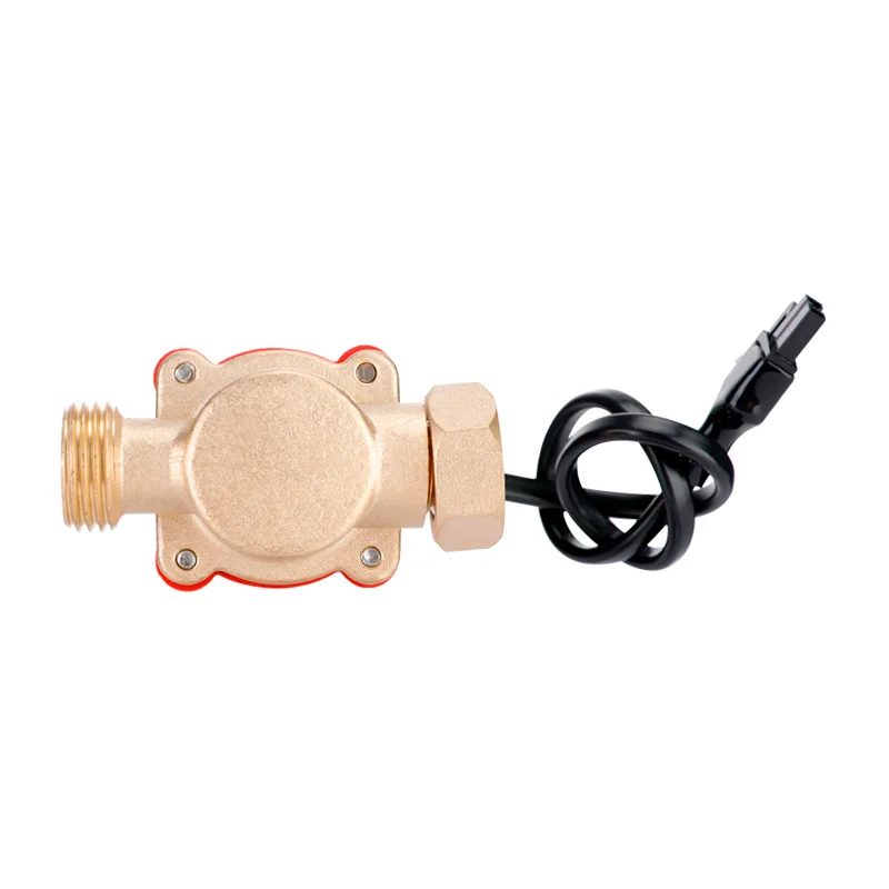 Brass Liquid Flow Switch Red Water Pump Flow Sensor Switch 1/2" To 1/2 ...