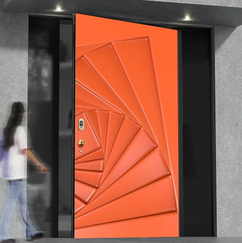 High Quality Modern Armoured Doors For Apartment White Aluminum Door ...
