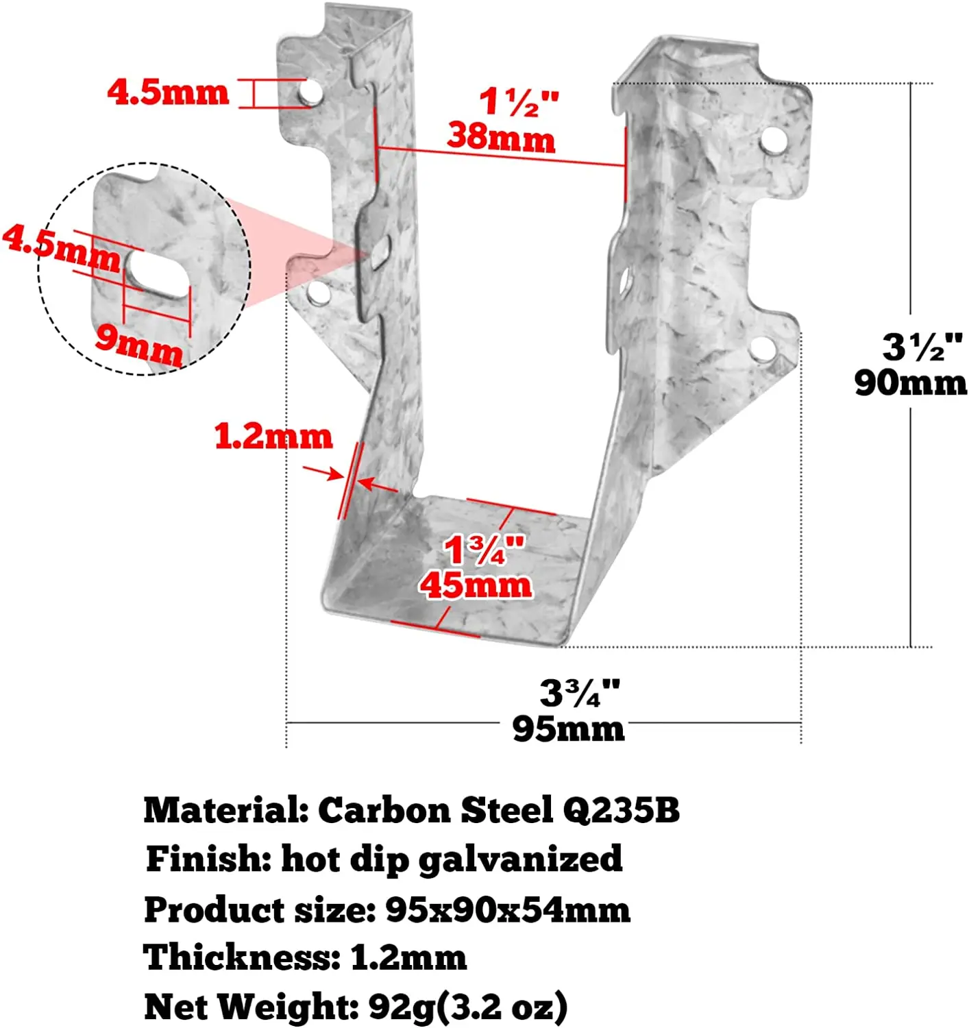 2x4 Joist Hanger Structural-connectors Face Mount,Face Mount Joist ...