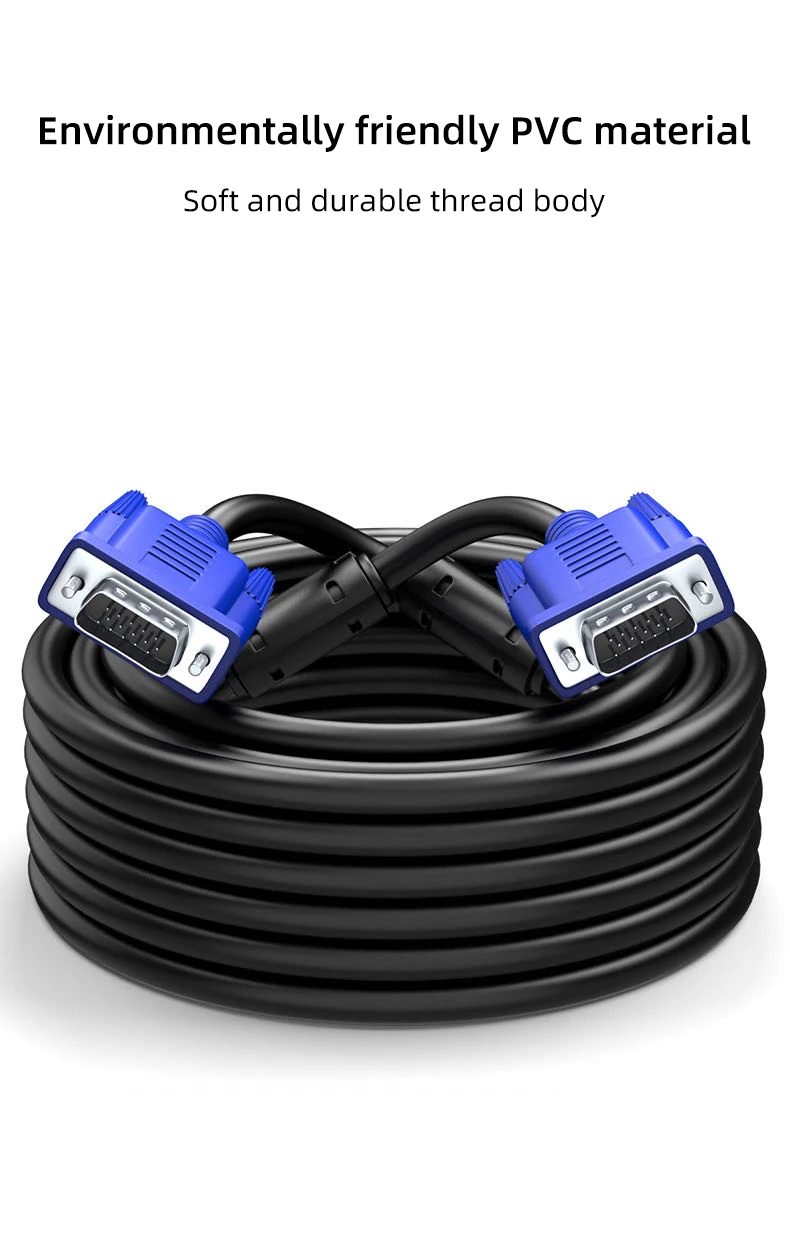 15 Pin Mfemale Male 1080p Vga Cable 3+4 3+2 Vga to Vga with Ferrmale ...