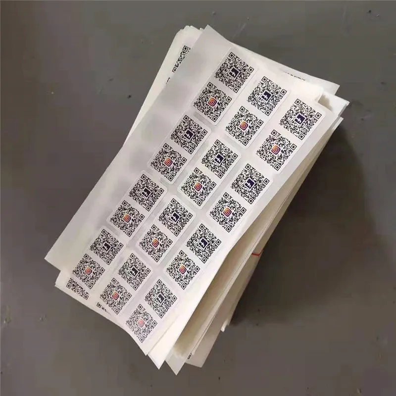Low Cost Custom Barcode NFC Waterproof Paper QR Code Label Sticker Printing