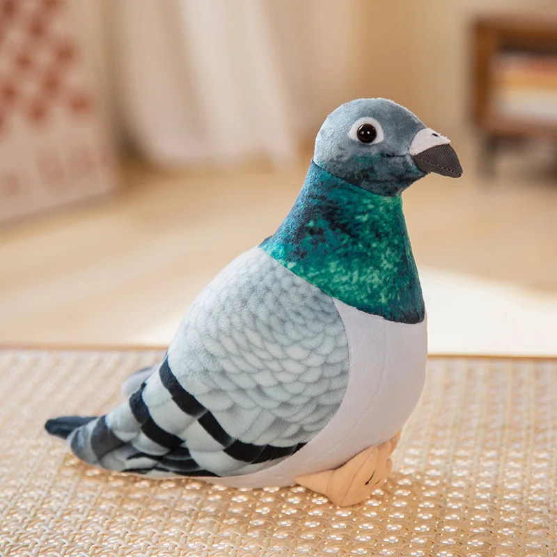 Pigeon Plush Realistic Pigeon Stuffed Animal Soft Lifelike Pigeon Toy ...
