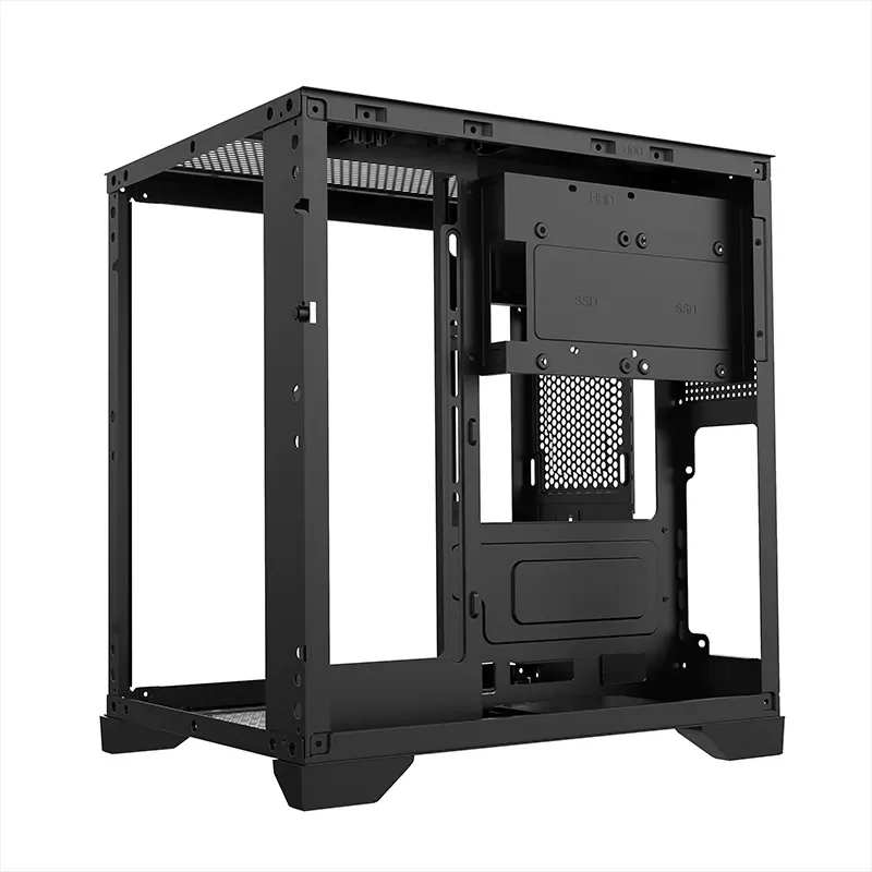 Dual Tempered Glass Desktop Computer Case PC Gaming Casing Gamer Type C ...