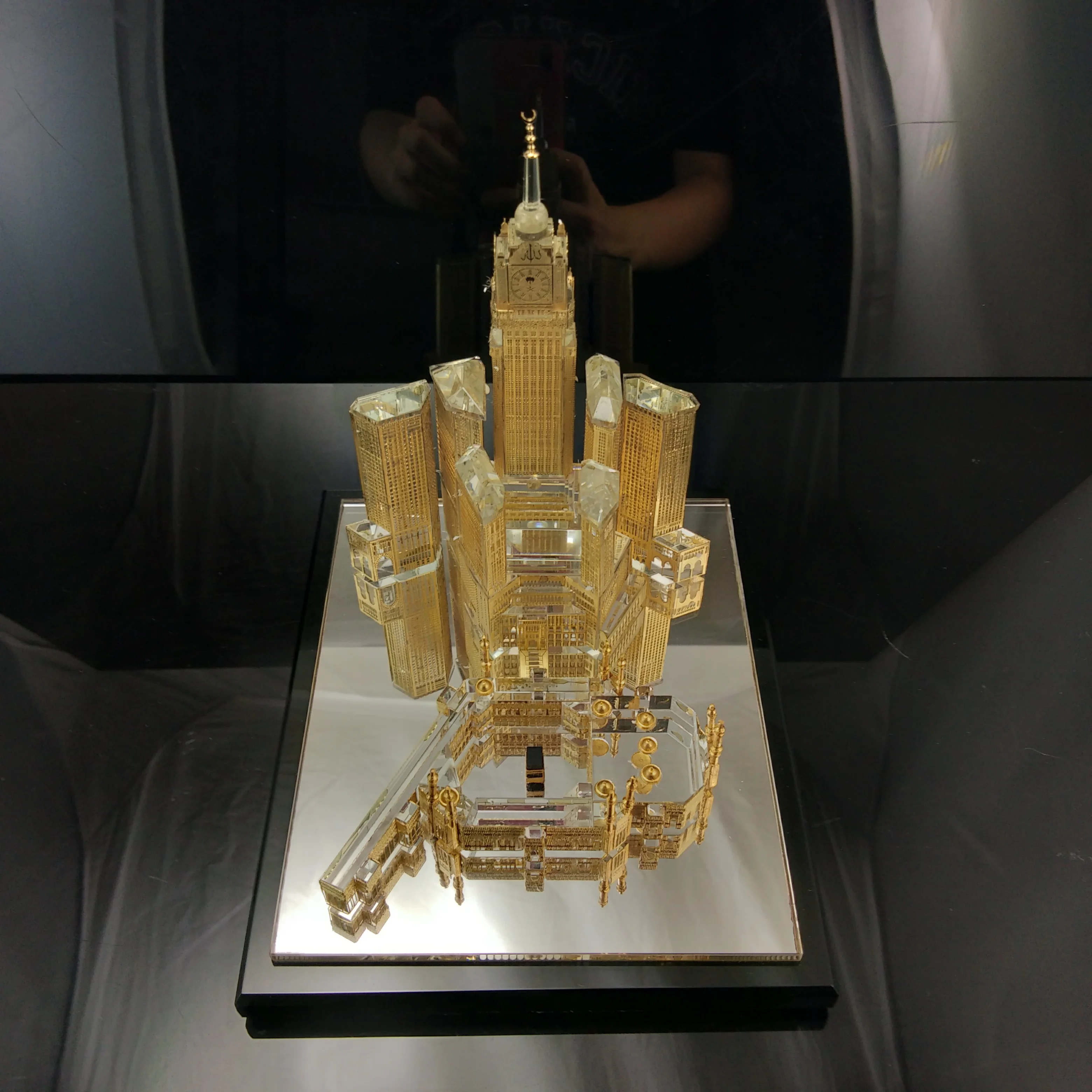 New Arrival Crystal Makkah Clock Tower Miniature Metal Building Model ...