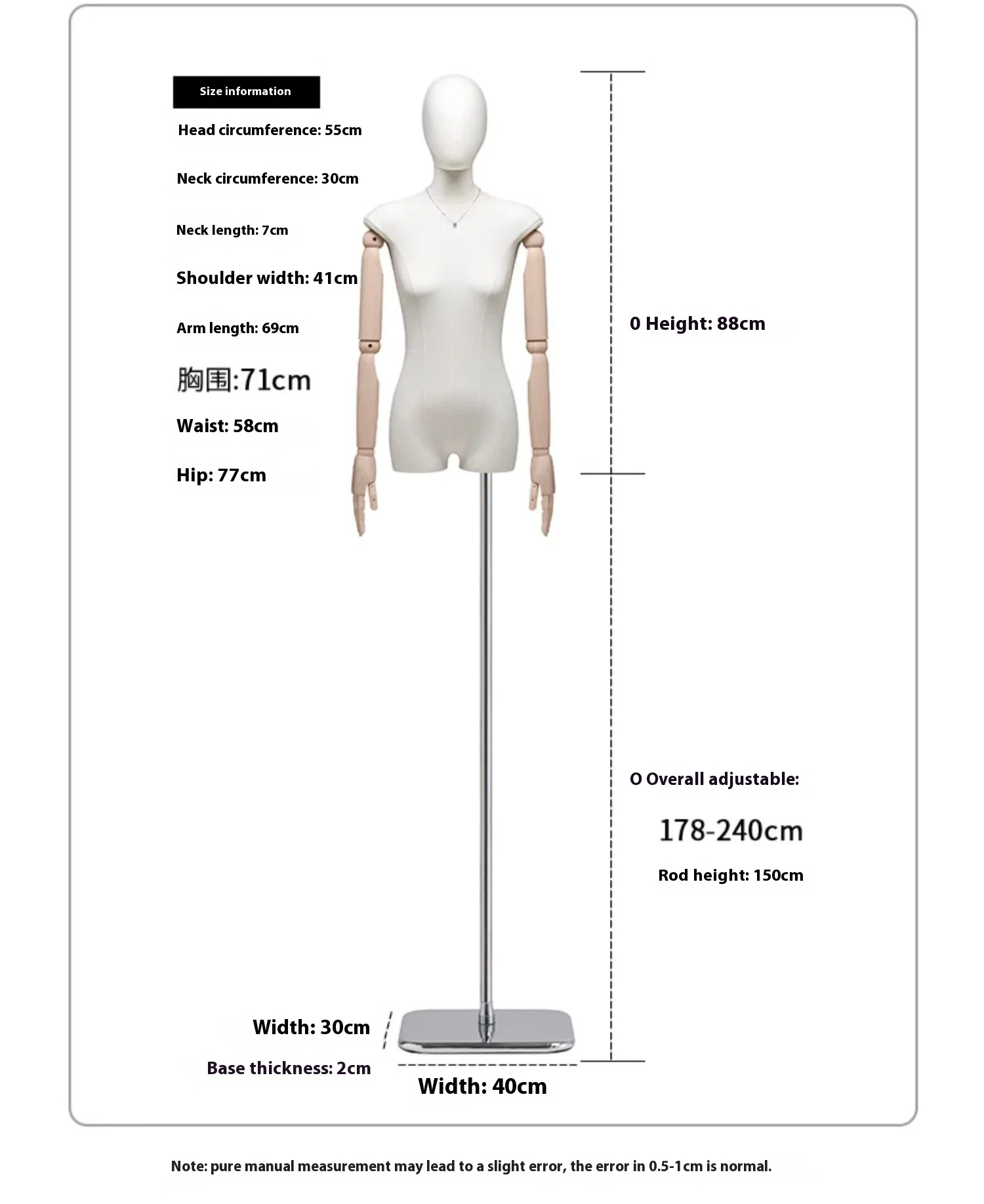 Korean Style Full-Body & Half-Body Plastic Mannequins Flat Chest Dummy ...