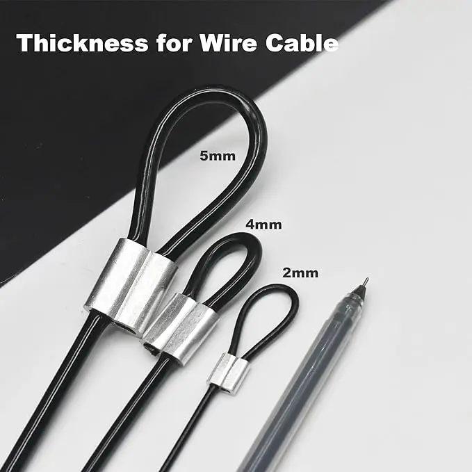 4mm Vinyl Coated Stainless Steel Cable With Loops Short Wire Rope ...