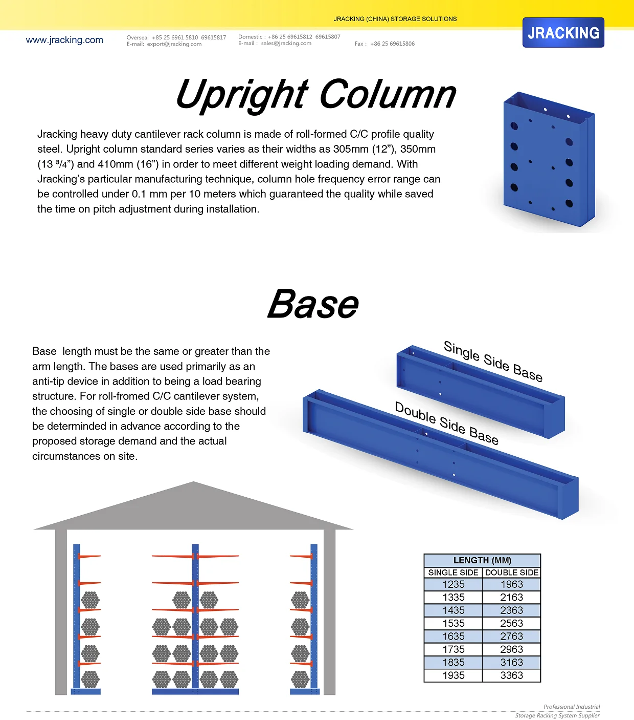 Adjustable Equipment Supply Chain Storage Racking Cantilever Rack For ...