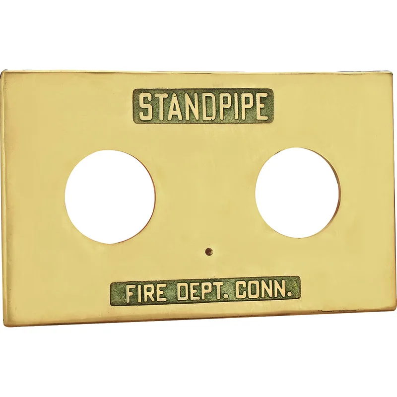 Brass Wall Round Plates - Fire Department Connections