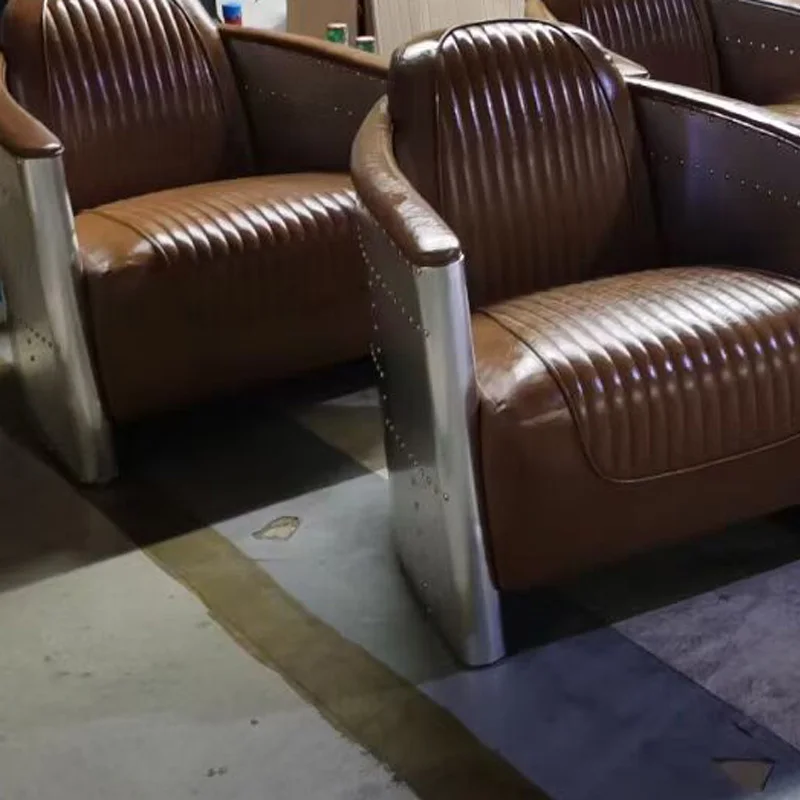 Industrial Loft Luxury Aviator Sofa Sets Leather Vintage Aircraft ...