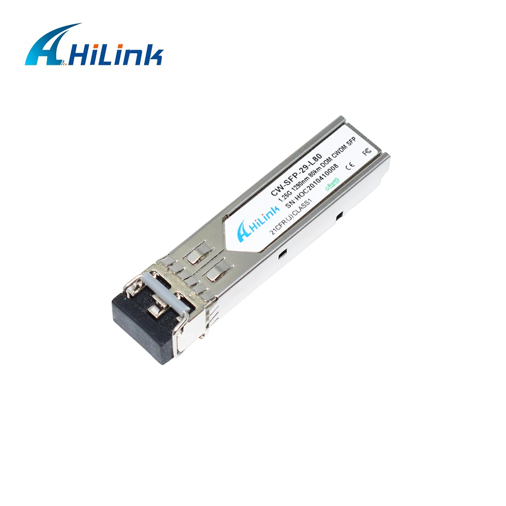 1000BASE-ZX Duplex LC 1.25G 1290nm 80km DOM CWDM SFP Single Mode