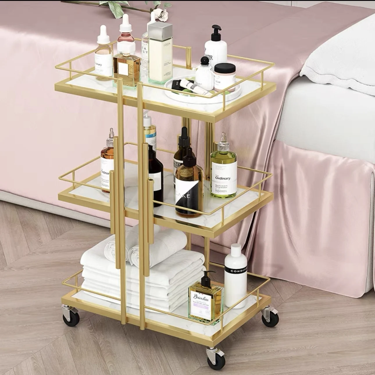 Salon Station Beautician Assistant Trolley Esthetician Cart With Wheels ...