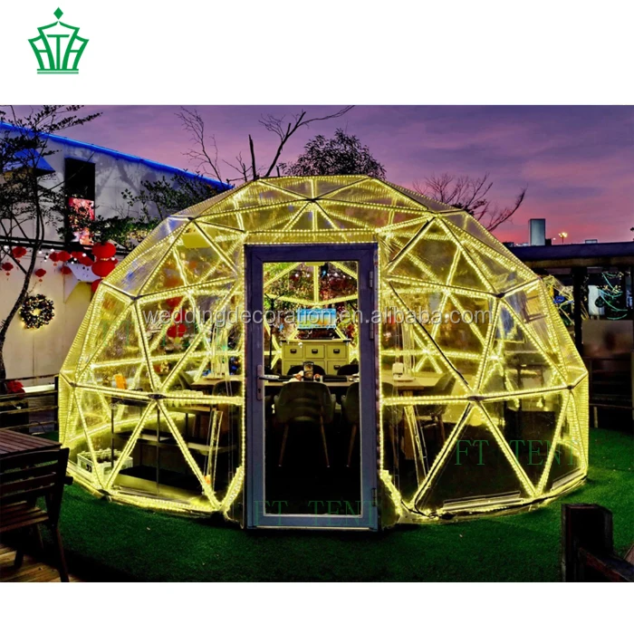 4m Igloo Geodesic Restaurant - Clear Transparent Dome Tent