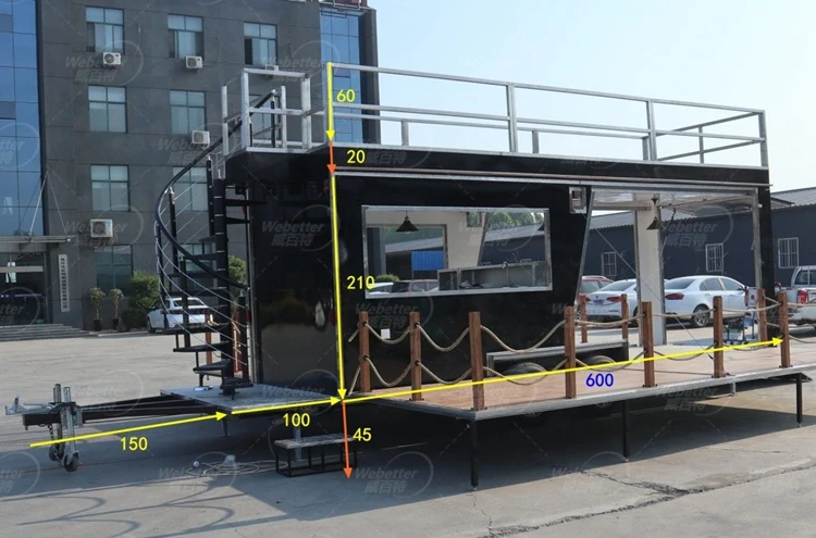 With CE Food Truck Mobile Food Trailer / Food Wagon / Foodtruck ...