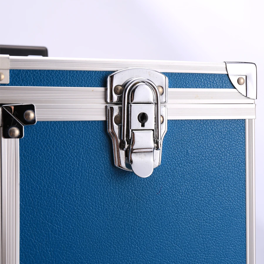 Jewelry Trolley Case Rolling Wheeled Carrying Travel PU Leather ...