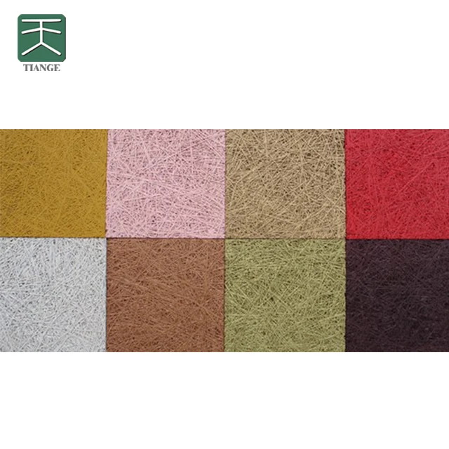 Tiange Dekoratif Panel Akustik Semen Serat Kayu Panel Akustik Kayu Wol ...