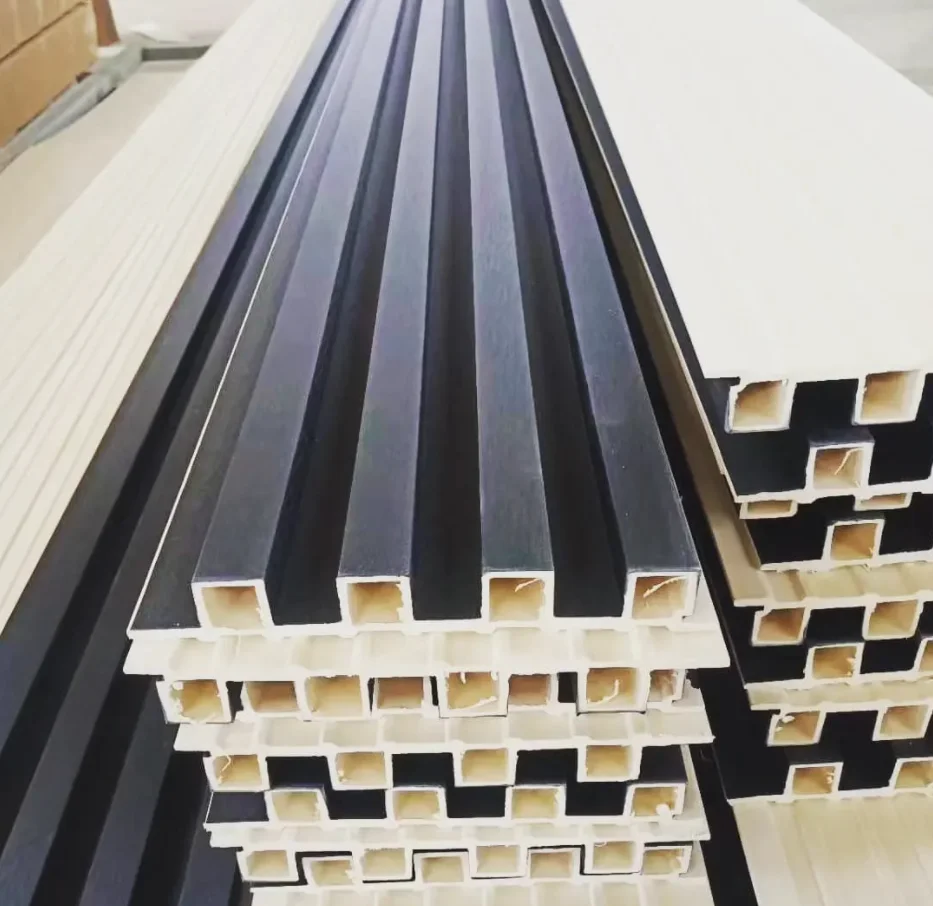 Led 3d Wall Panel Wpc Fluted Wall Tile With Marble Wooden Golden Metal ...