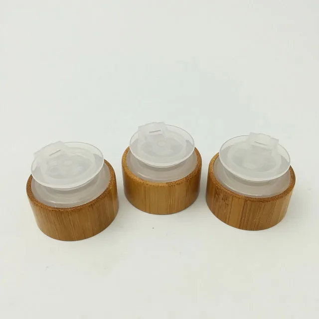 Oem Oem Plastic Flip Top Screw Cap 28mm With Bamboo Closure Cover Logo - Buy Screw Top Bottle ...