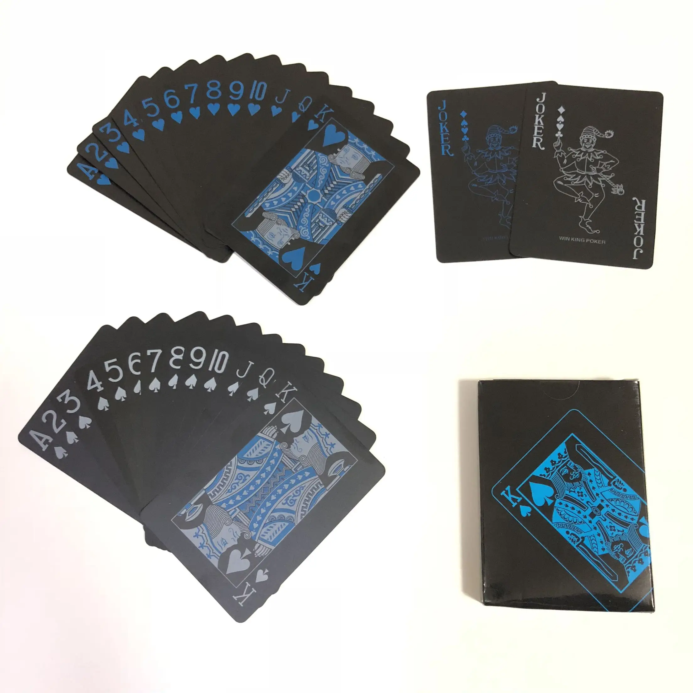 Custom Waterproof Black Plastic Playing Cards - PVC Poker
