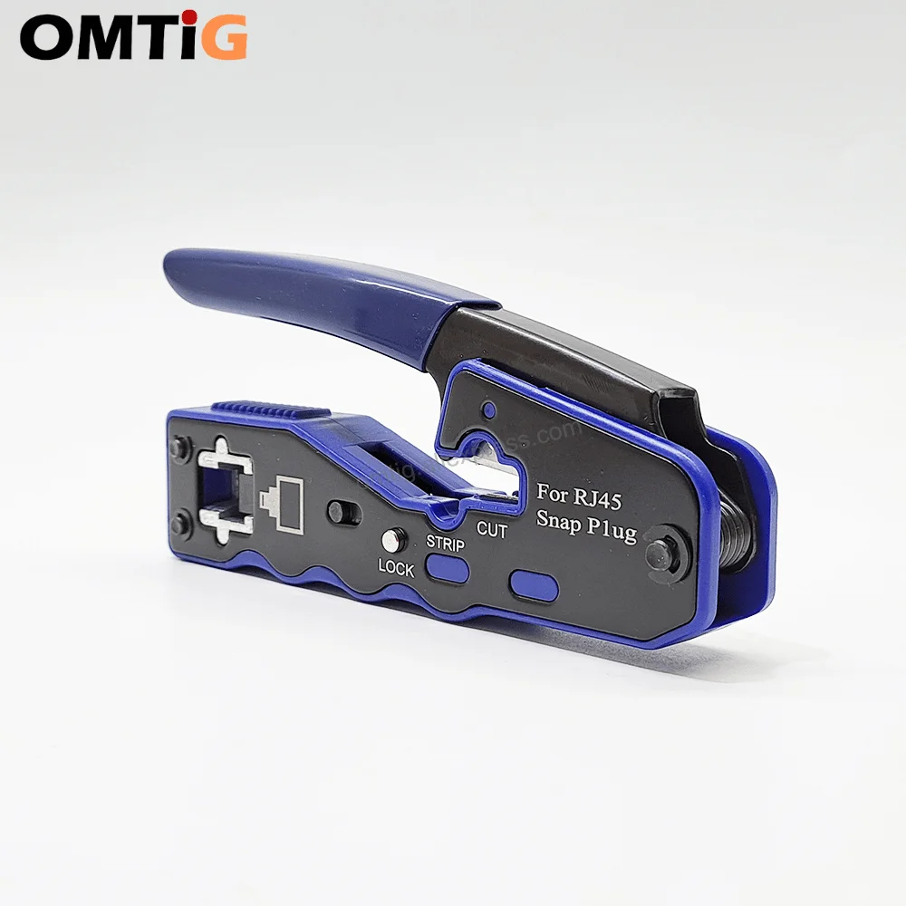 Rj45 Crimp Tool Pass Through Crimper Cutter For Cat6a Cat6 Cat5 Cat5e ...