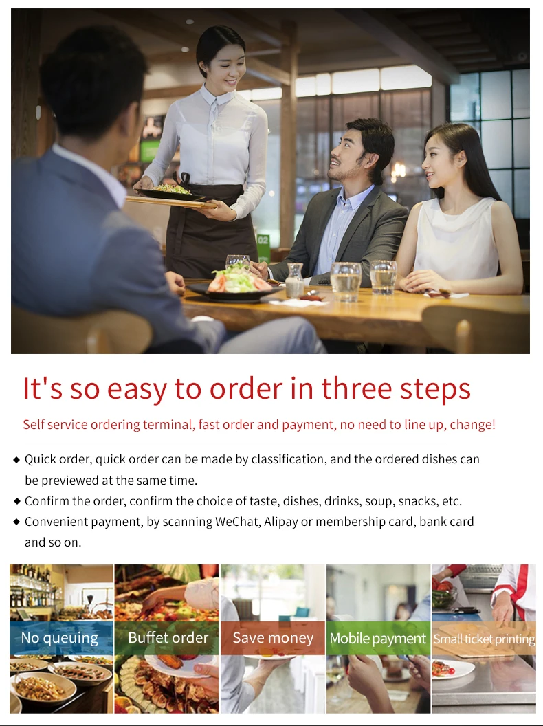 Fast Food Ordering Self Service Payment Kiosk Machine Restaurants Self ...