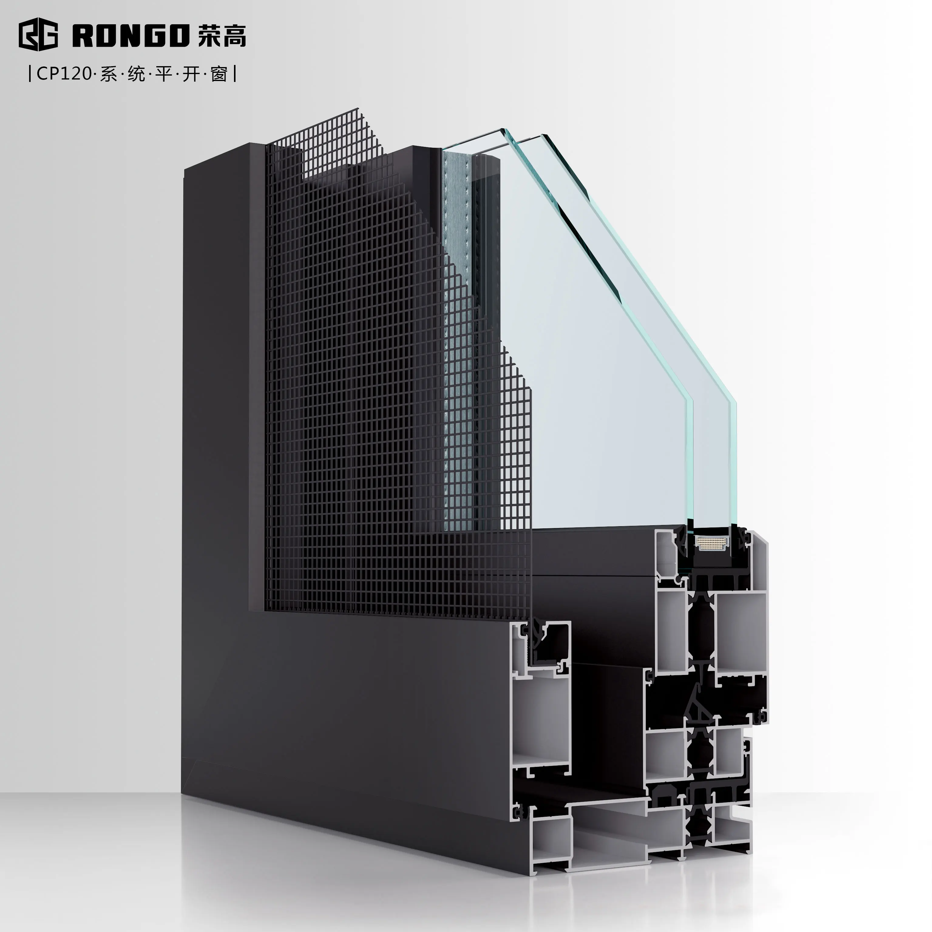 White Aluminium Frame Double Glass Window - Buy Casement Window Glass ...