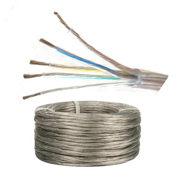 SVT 5 Core 18AWG Transparent PVC 105°C 300V Power Supply Wire