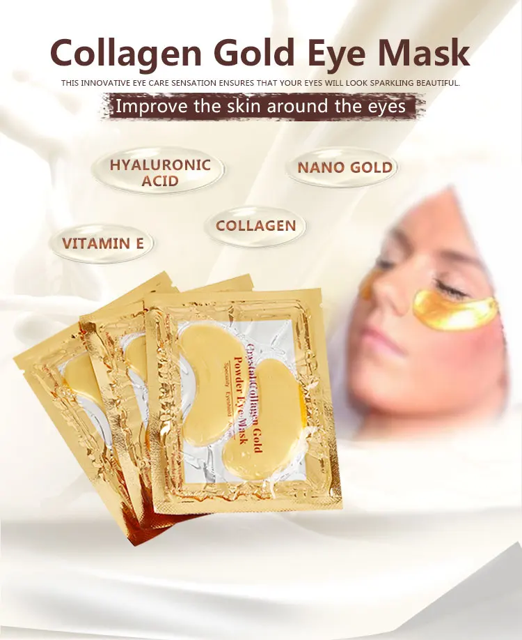Crystal Collagen Gold Powder Eye Mask - Anti-Wrinkle & Eyelash Extensions