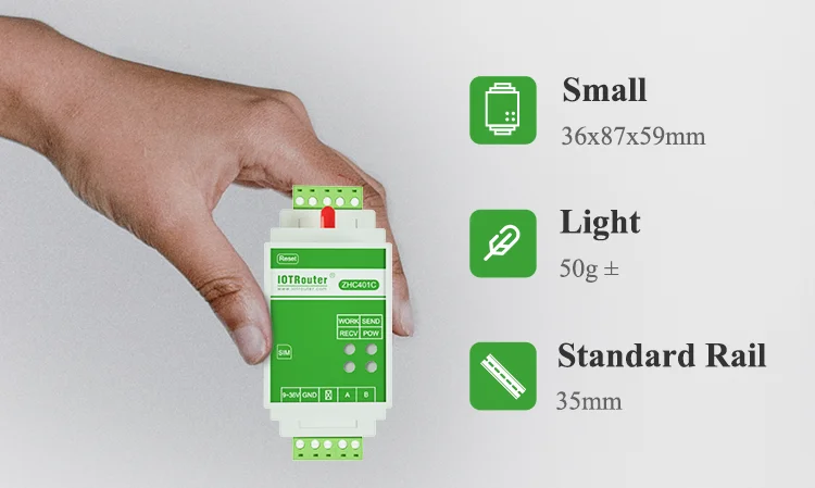 Din Rail Modbus To 4g Module Mqtt Json Gateway Transparent Transmission ...
