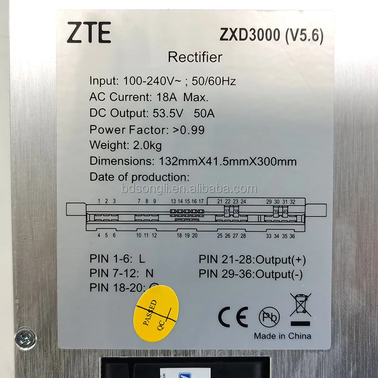 ZTE ZXD3000 V5.6 - 3000W Telecom Power Rectifier Module