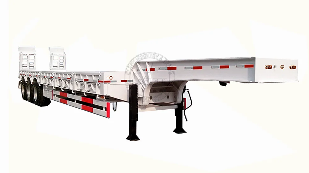 3 axles flatbed drop deck gooseneck low boy low bed 40 feet low bed ...
