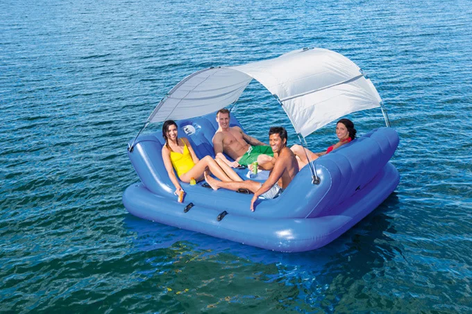 Large Inflatable Party Floating Raft Island for Water Entertainment ...
