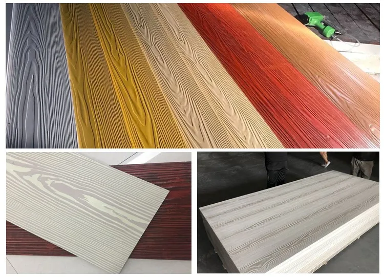 Outdoor Lap Side Wood Grain Fiber Cement Board for Cladding