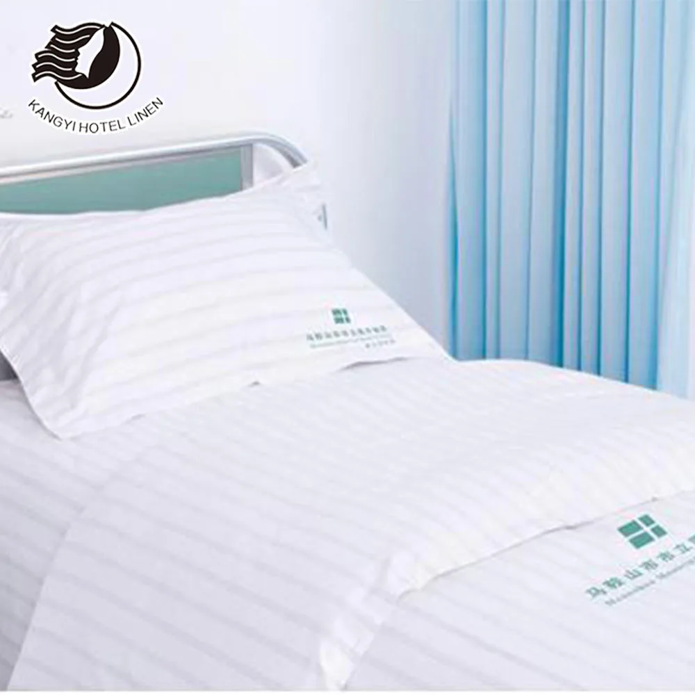 White Hospital Bed Linen 63/35 Polycotton Hospital Bedding Set 3Pcs ...