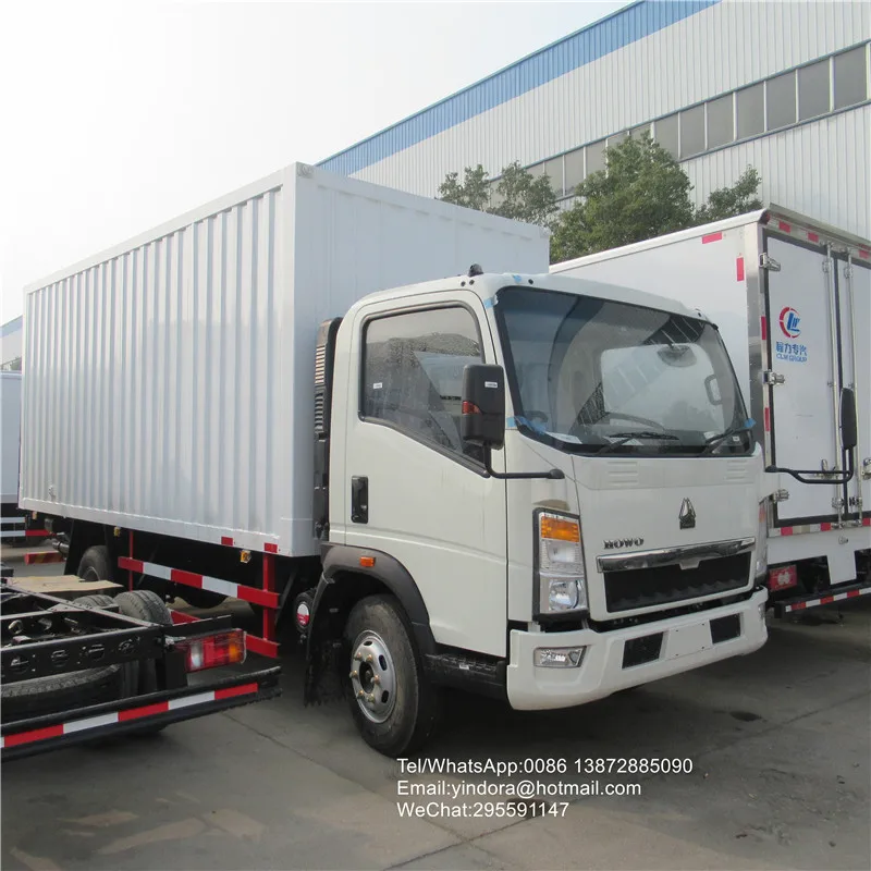 Sinotruk Howo Container Body 4x2 Mini Van 3 Ton Truck With Tailgate 1 ...