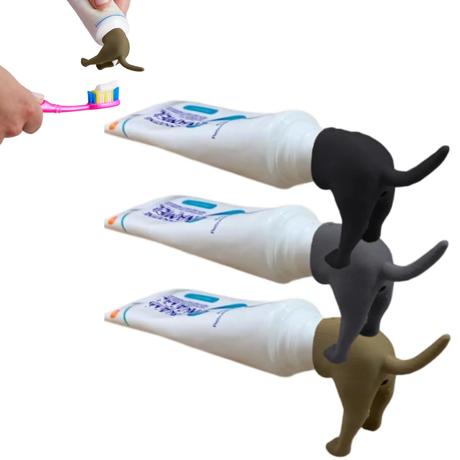 Pooping Dog Butt Toothpaste Topper Self-closing Pooping Toothpaste Caps ...