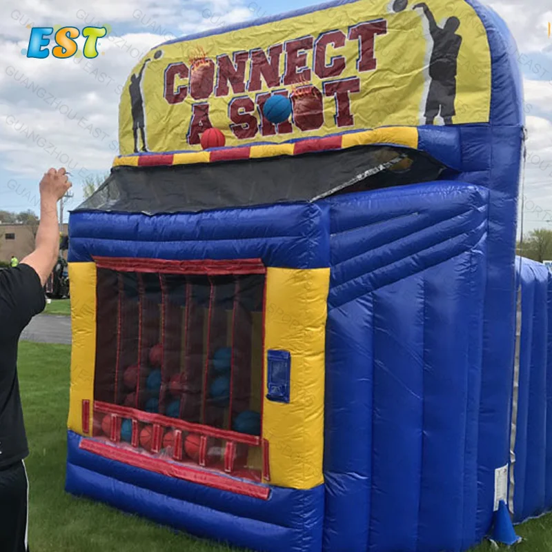 Carnival Sports Interactive Inflatables Connect 4 Basketball Shooting ...
