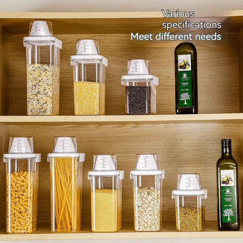 2800ml Plastic Bulk Food Storage Container Grain Transparent Tank Rice ...