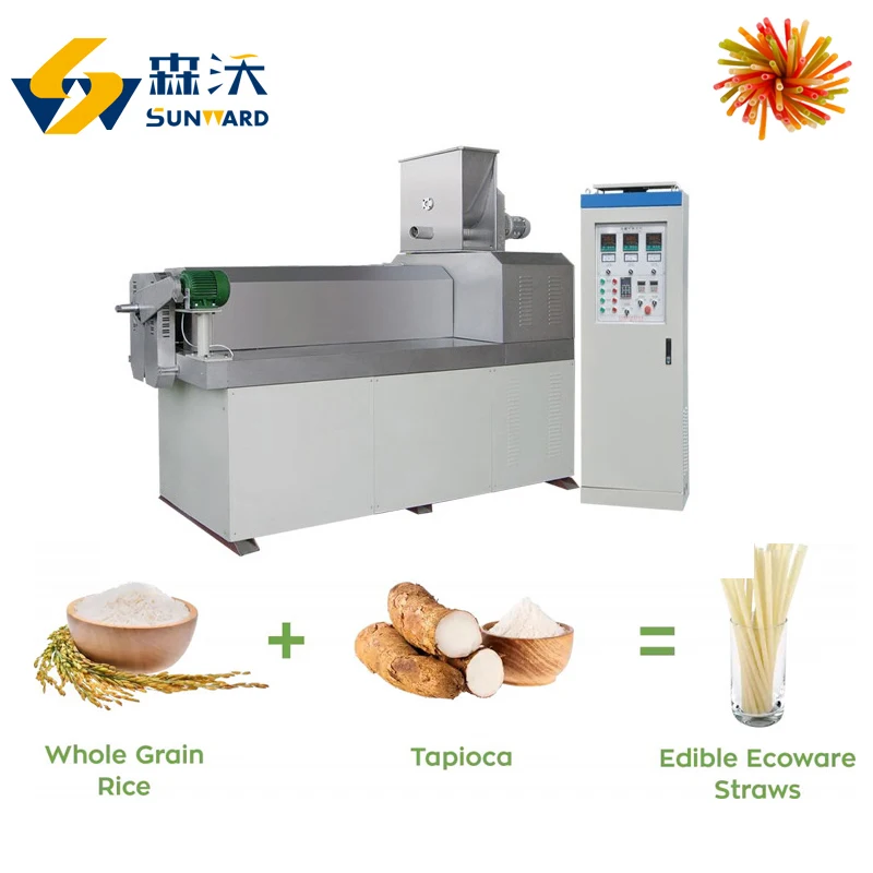 Full Automatic Single Double Screw Extruder Water Straw Drinking Juice ...