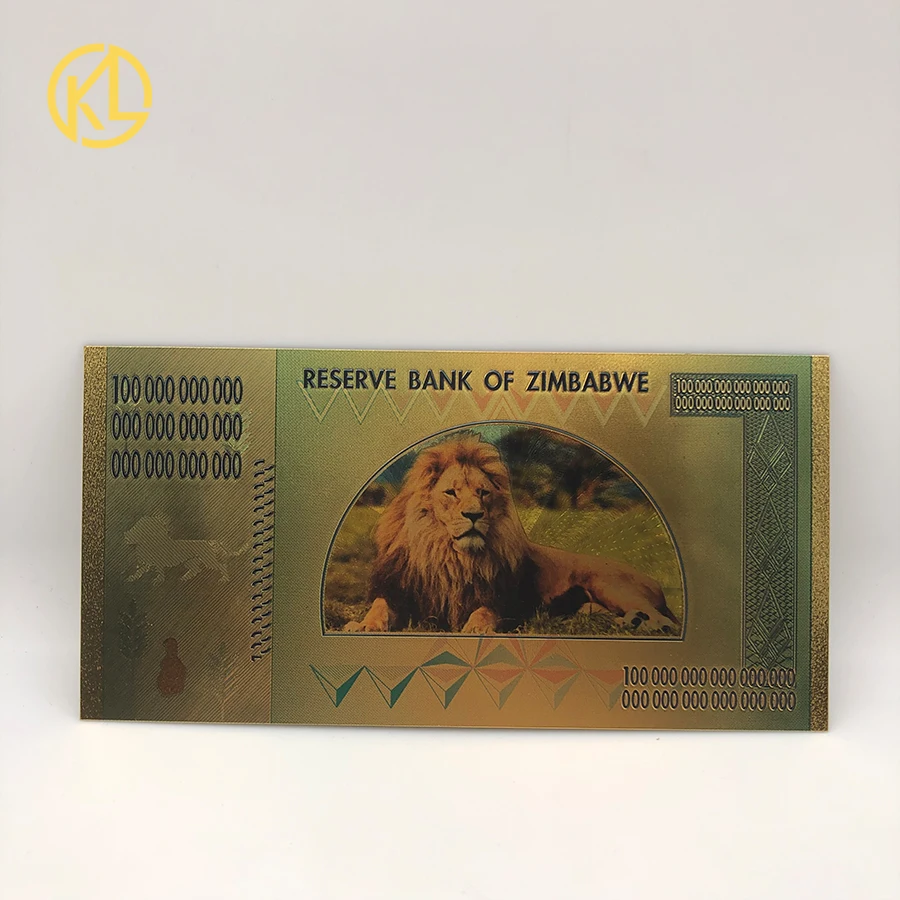 Zimbabwe Gold Banknote - 1 Centillion Dollars Collection