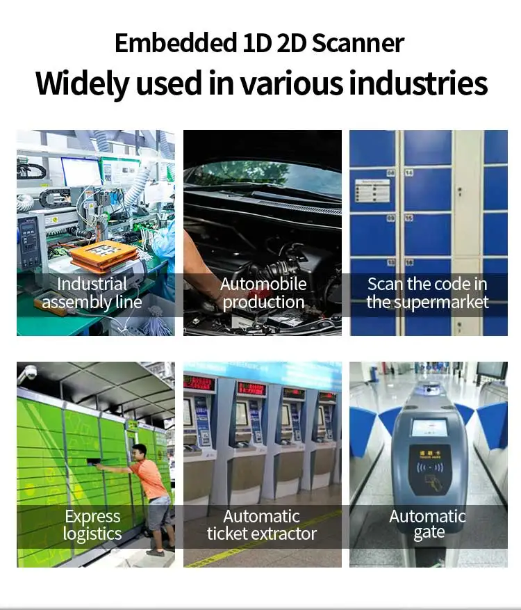 1D 2D QR Barcode Scanner Module Engine Embedded CCD Fixed Bar Code ...