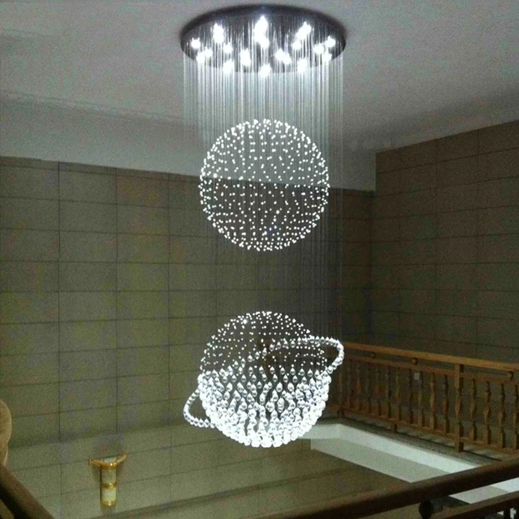 Modern Luxury Solar System Spiral Raindrop Chandelier Led Living Room ...
