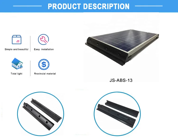 New Plastic Abs Long Bar Mounts Pv Solar Structure Bracket Spoiler ...