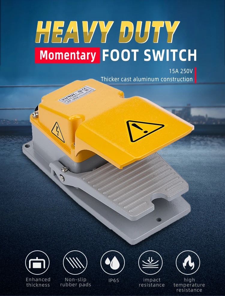 15a 250v Industrial Aluminium Foot Pedal Switch - Buy Foot Switch ...