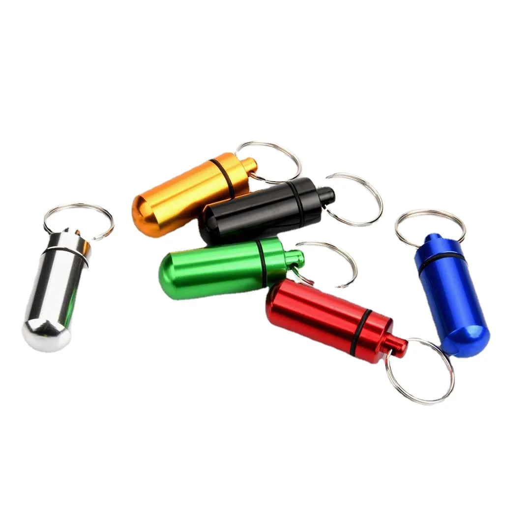 Manufacturers Supply First Aid Pill Bottles With Key Chain Aluminum ...
