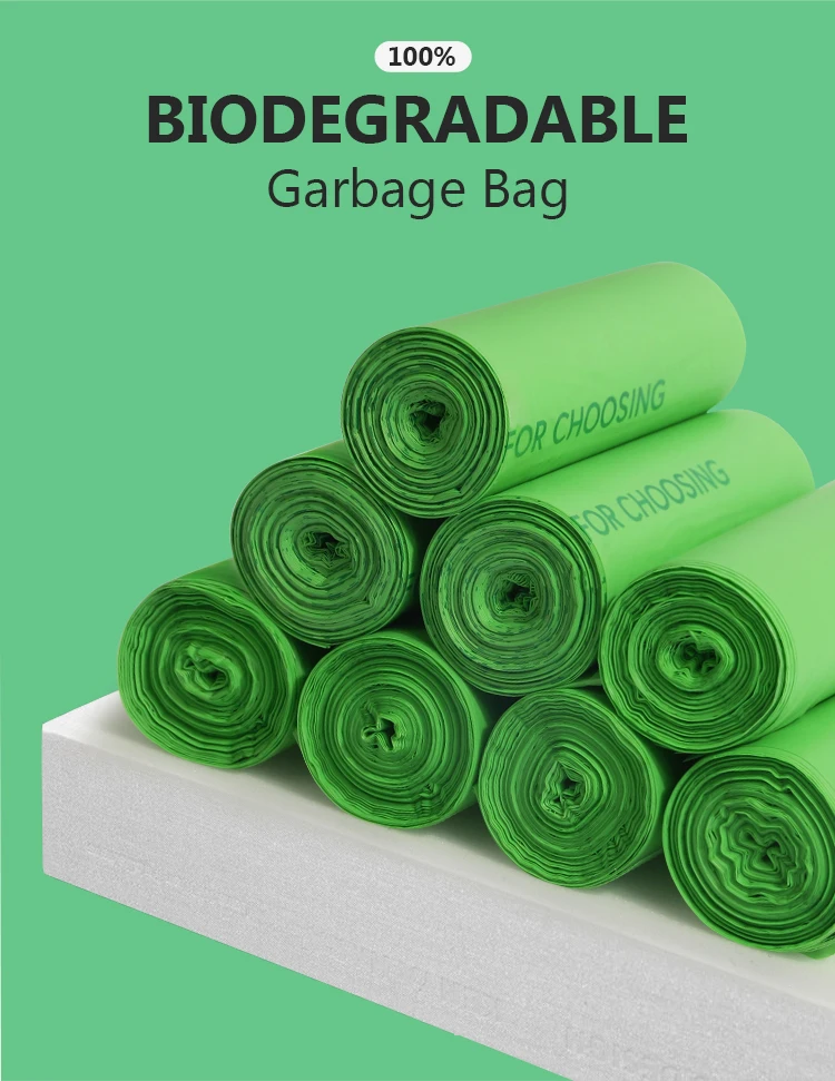 Heavy Duty Eco-friendly Biodegradable Green Big Trash Plastic Garbage ...