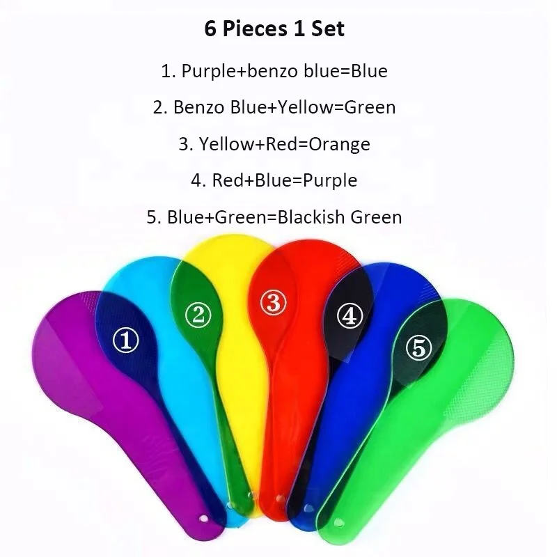 Primary Science Education Color Paddles Set of 6 Paddles