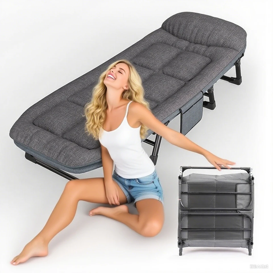 Modern Single Fold Away Camp Bed - Perfect for Camping