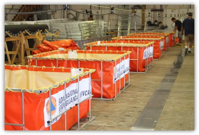 Custom Heavy-Duty PVC Folding Frame Tank Emergency Fabric Frame for ...